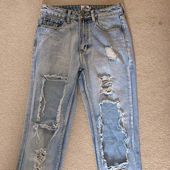 Topshop | Jeans | Topshop The Rockin Rev Ripped Jeans | Poshmark